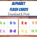 Alphabet Flash Cards Preschool Kindergarten Home School or Class Room ...