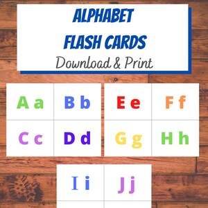 Alphabet Flash Cards Preschool Kindergarten Home School or Class Room ...