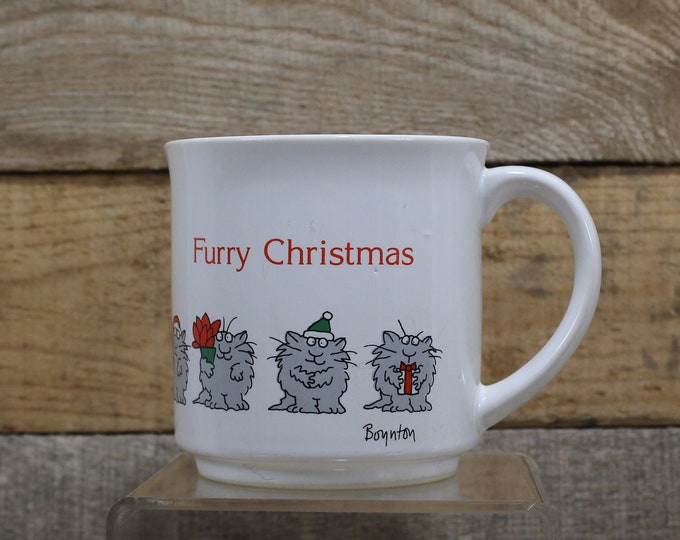 Boynton, Furry Christmas Coffee Mug, Recycled Paper Product Fuzzy Cat ...
