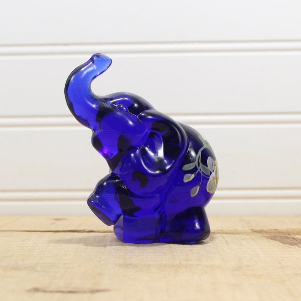 Fenton Hand Painted Elephant - Etsy