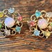 Scatter Pins, Pair of Rhinestone With Faux Opal and Multicolored Stones ...