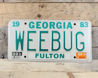New York License Plate, Custom Vanity Plate 1973-1986 - WEE BUG ...