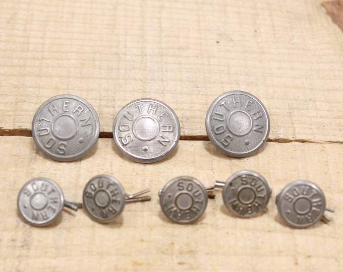 Railroad Uniform Buttons, Southern, Superior Quality Shank, Set of 3 ...