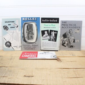 Camera Booklets Vintage Pamphlets From Ansco, Graflite, Rapax, Rollei ...