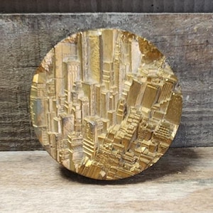 Bronze Medallion, Therese Dufresne, 1979 Br Flor New York City ...