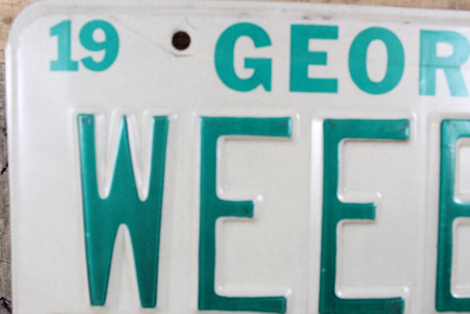 Georgia License Plate Custom Vanity Plate 1983 WEEBUG | Etsy