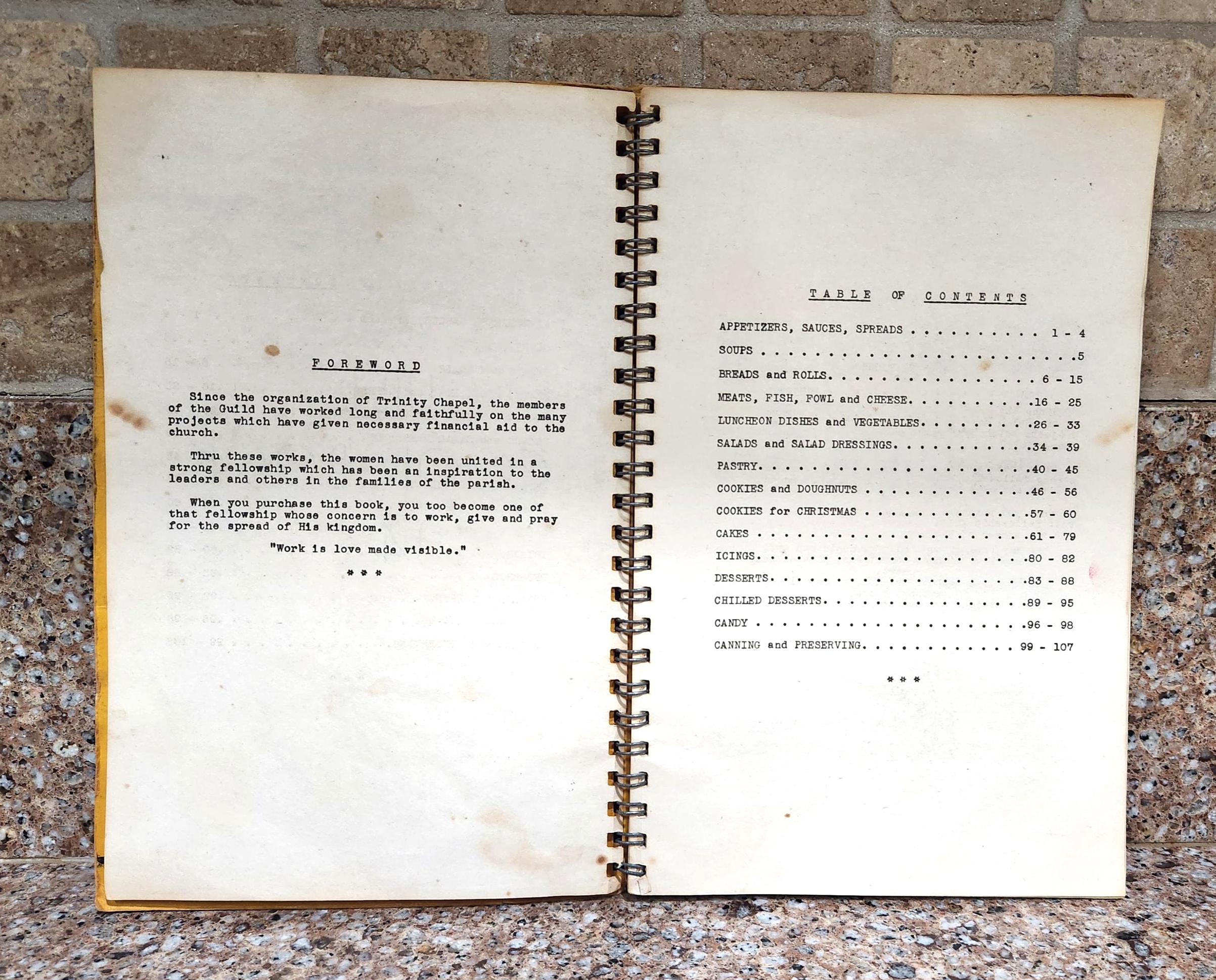Cookbook, Trinity Guild Cookbook, 1948 Flushing, Michigan Vintage ...