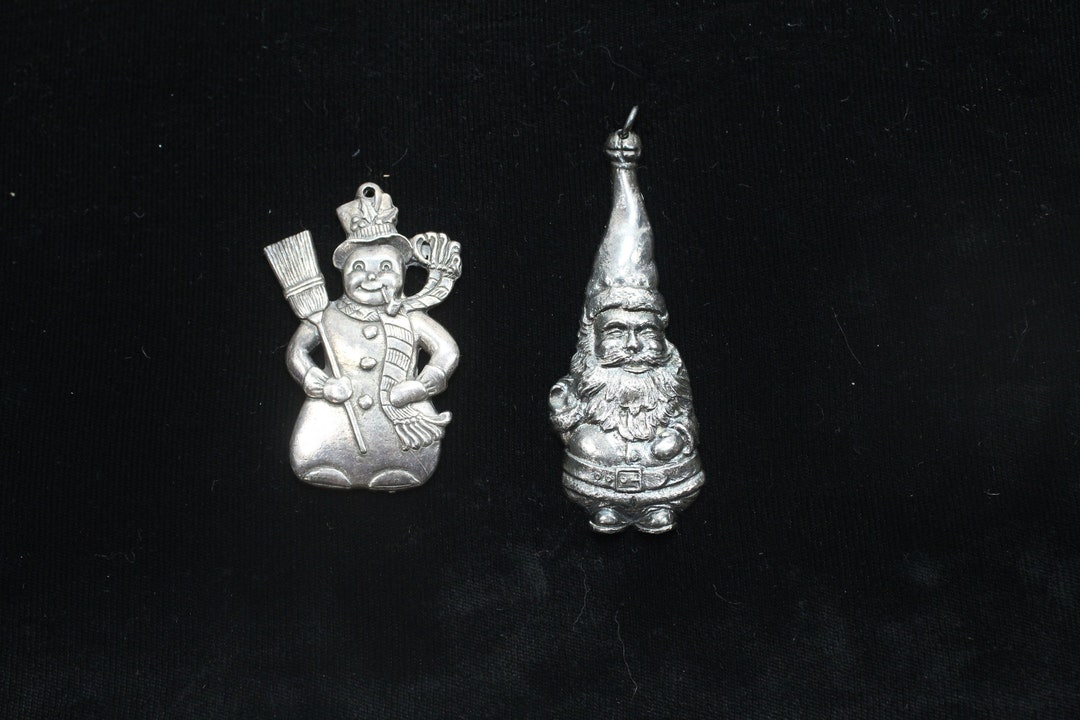 CHOICE Metal Christmas Ornaments Gorham 1984 Snowman or - Etsy