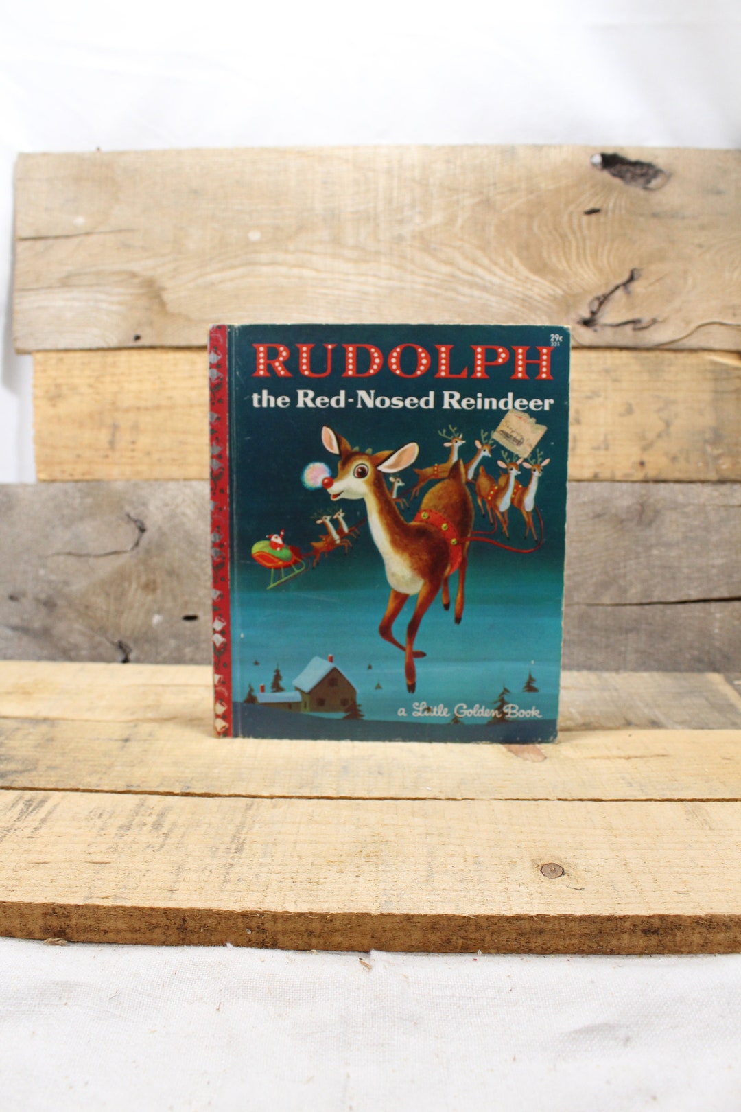 Rudolph the Red-nosed Reindeer, Little Golden Book, Red Foil Edge #331 ...