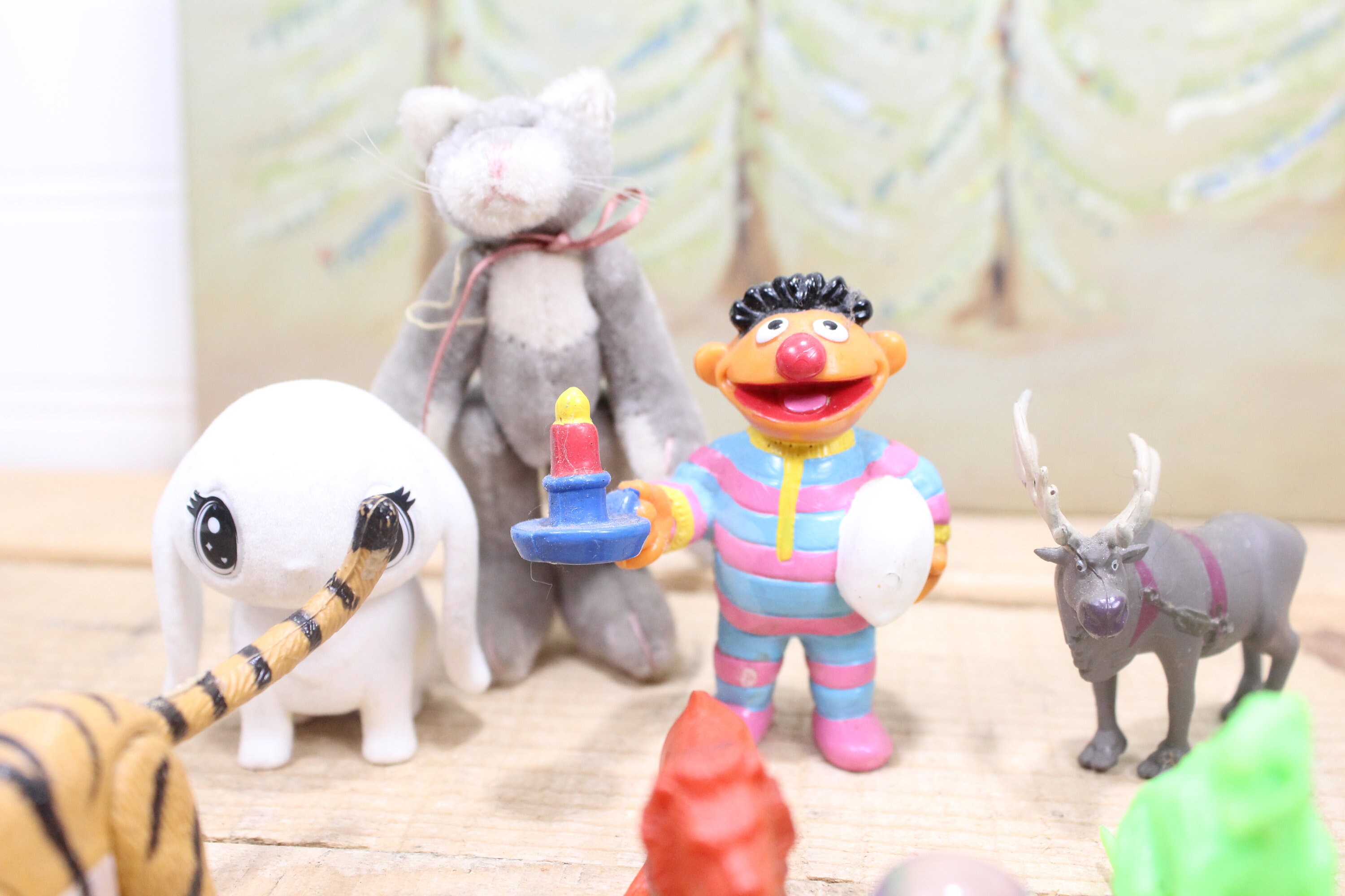 Junk Drawer Lot of 12 Items, Toys, Sesame Street, Crayola, Jointed Cat ...