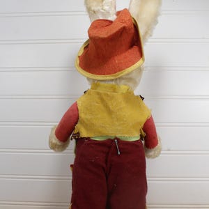 1940's Holiday Rabbit Mexican Festive Attire, 16 Inches Tall, Pink Eyes ...