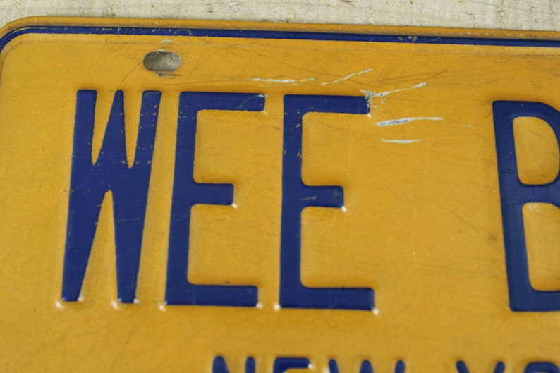 New York License Plate Custom Vanity Plate 1973-1986 WEE | Etsy