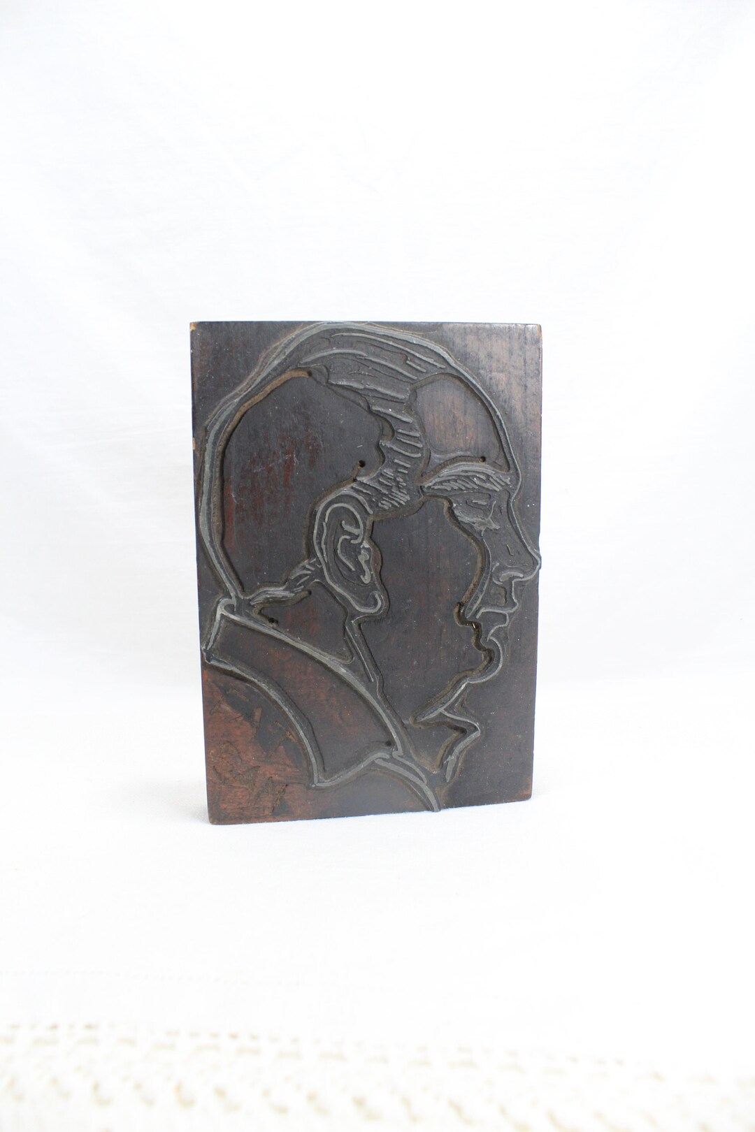 Carved Wood Block Stamp of Fat Sam, Artist Designed, Carved Wood Block ...