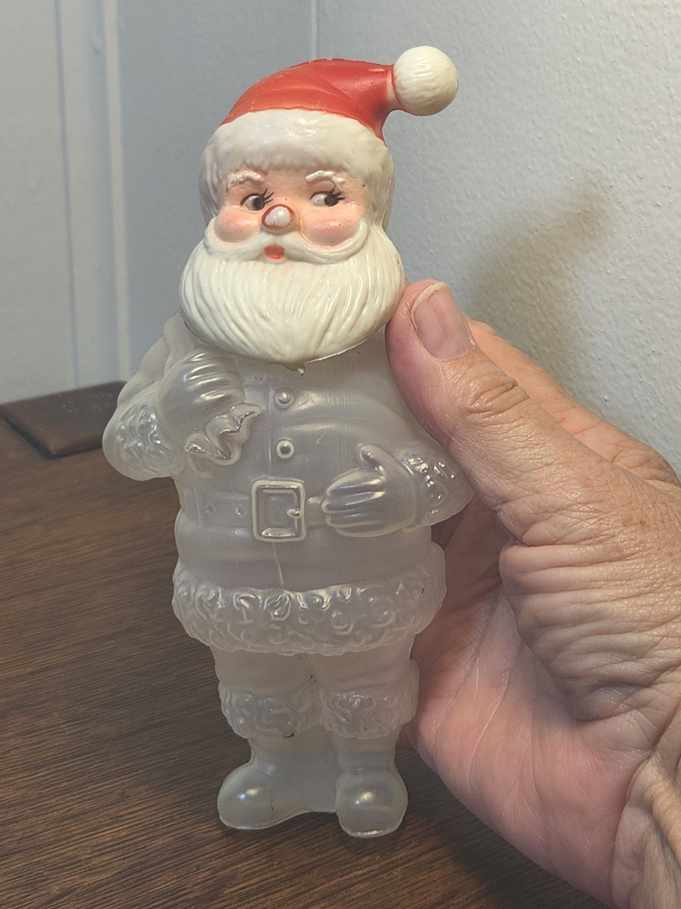 Santa Plastic Candy Container Bank, 1960's Hong Kong, Holiday ...