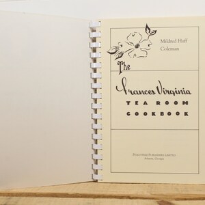 Cookbook the Frances Virginia Tea Room Cookbook Atlanta - Etsy