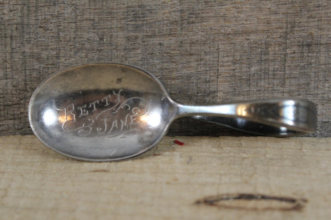 Baby or Invalid Feeding Spoon Community Plate Marked Betty | Etsy