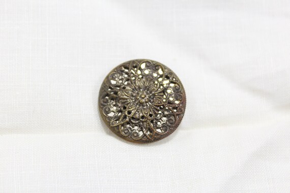 Button Antique Twinkle Mirror Old metal button | Etsy