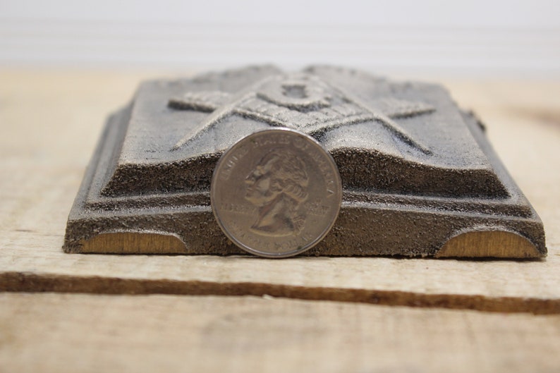 Mason Holy Bible, Heavy Solid Metal Paperweight, Vintage Masonic ...