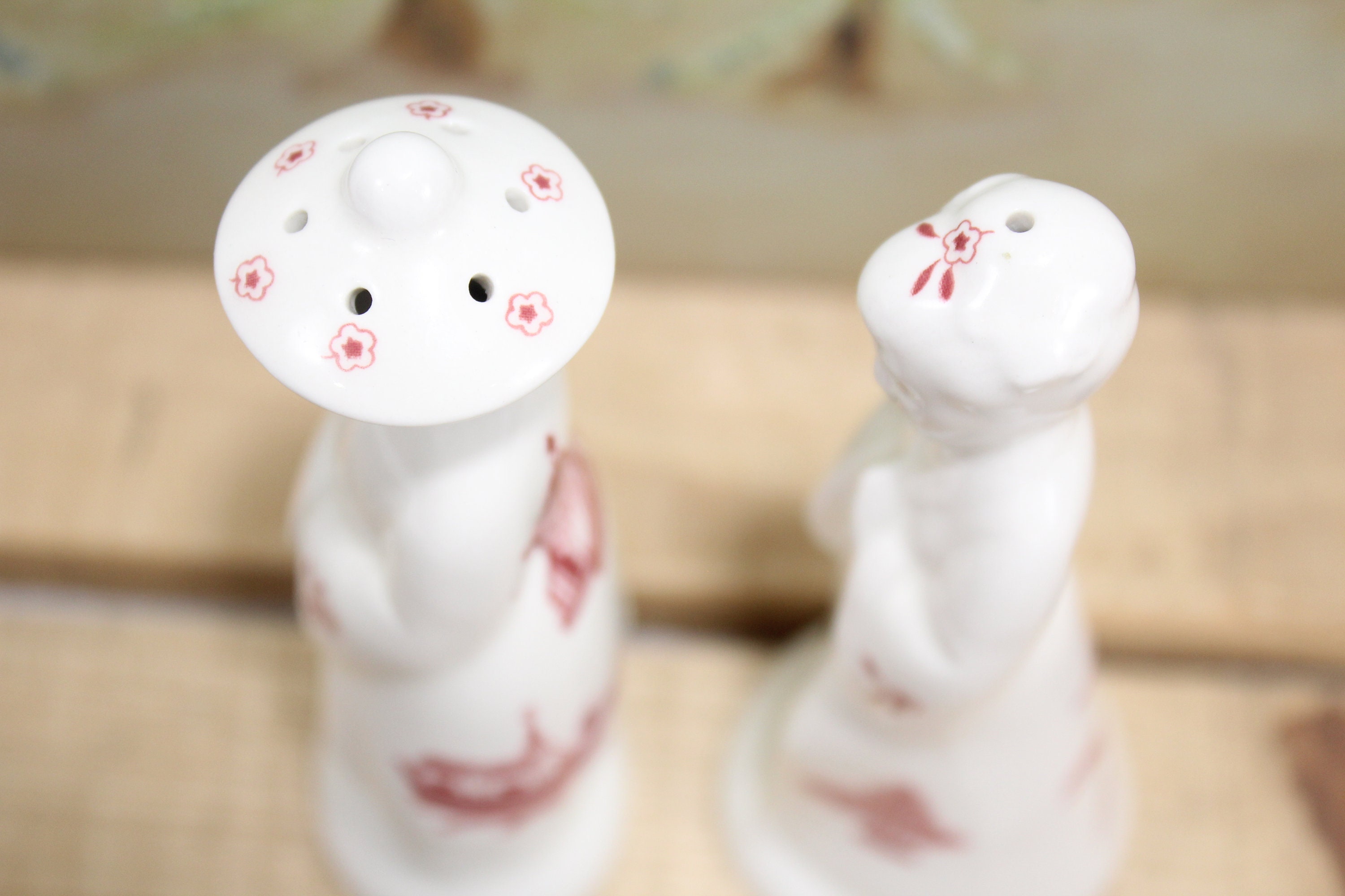 Red Willow Salt and Pepper Shakers, Man and Woman, England, Churchill ...