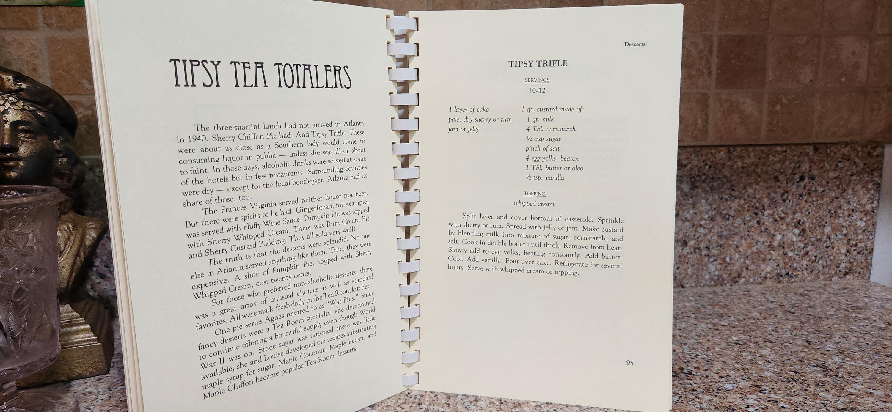Cookbook - the Frances Virginia Tea Room Cookbook, Atlanta, Georgia ...