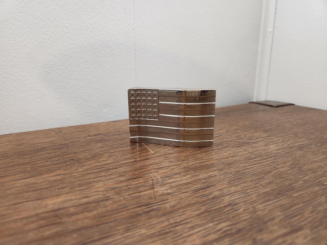 Paperweight - American Flag, Metal, Cabot Oil & Gas Employee Gift ...