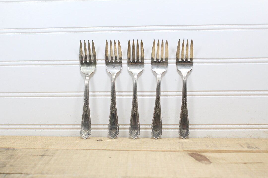 National Silver Company, NS Co. EPSN Forks, Set of 5, Pattern Two Aka ...
