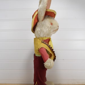 1940's Holiday Rabbit Mexican Festive Attire, 16 Inches Tall, Pink Eyes ...