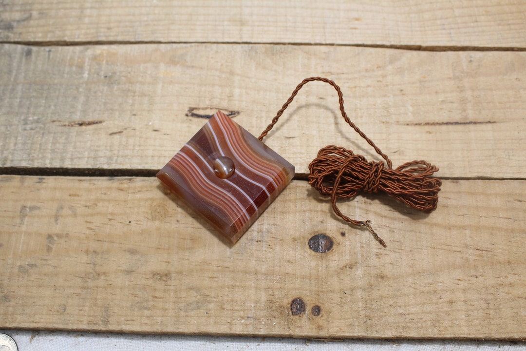 Agate Stone Servant Call Button With Wire, Antique Victorian House Item ...