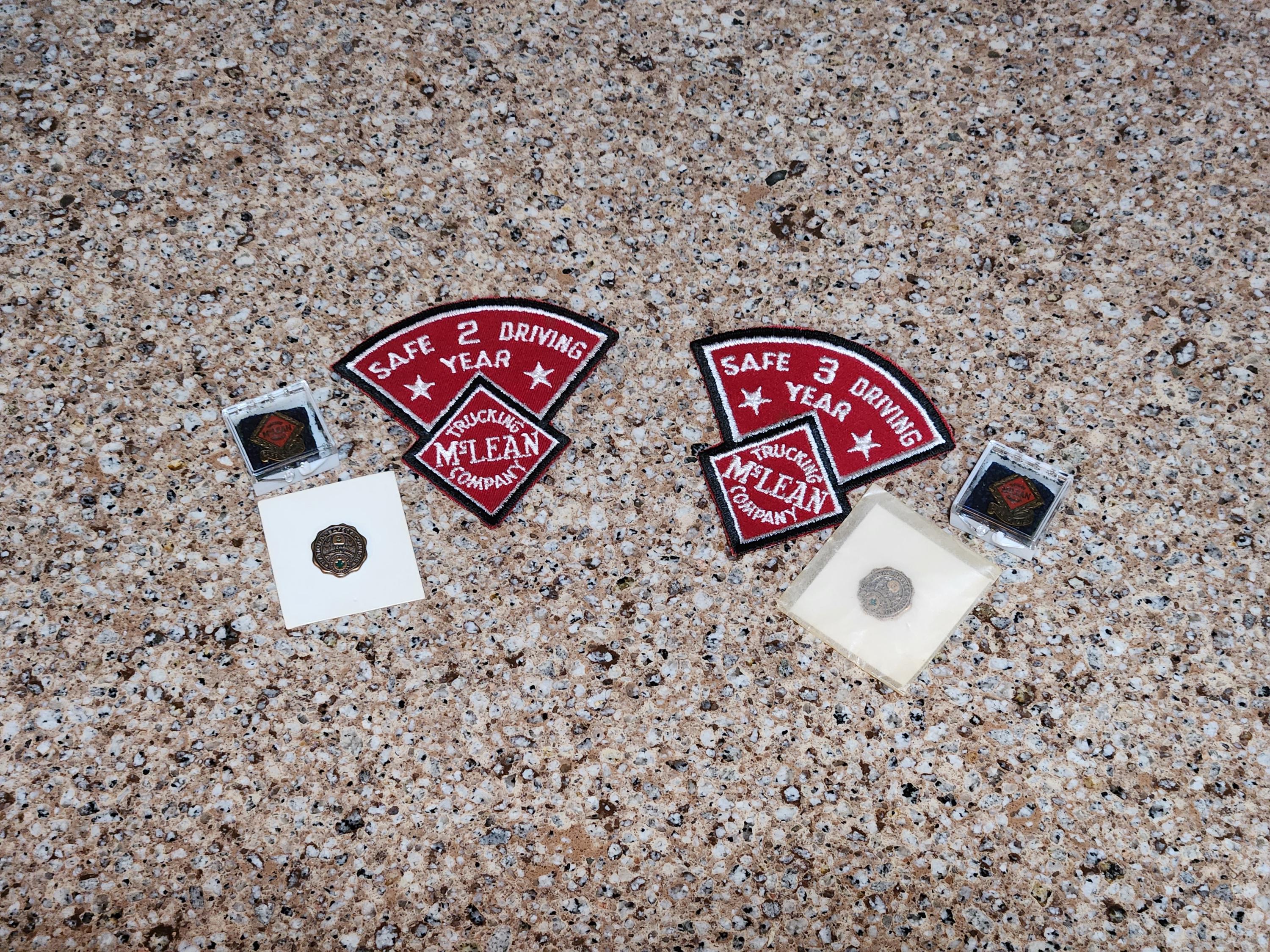 Safe Driving - No Accidents Awards, Patch and 2 Pins, Mclean Trucking ...