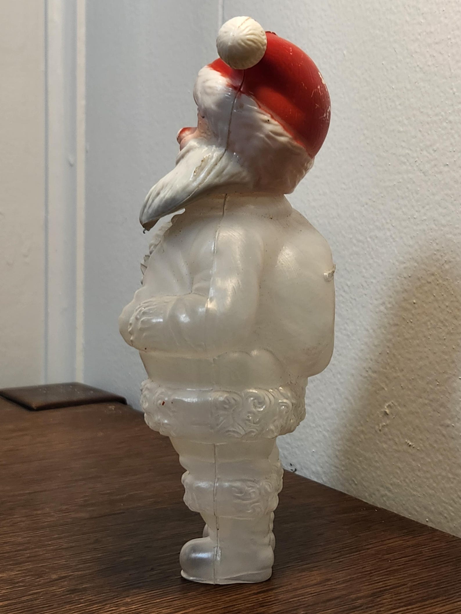 Santa Plastic Candy Container Bank, 1960's Hong Kong, Holiday ...