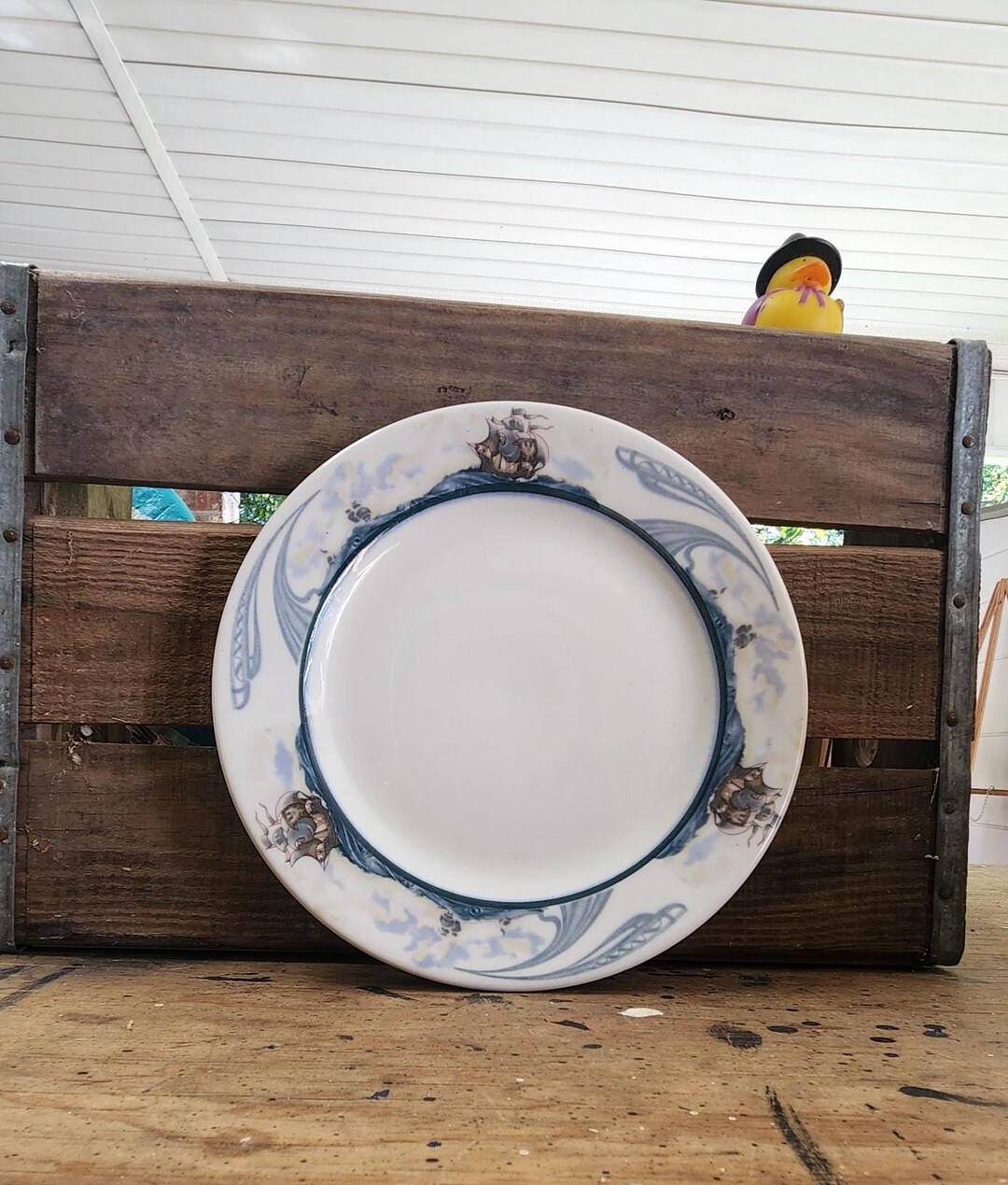 Reserved Mario - Sterling China Viking Ship, Clipper Ship Nautical 9 3/ ...