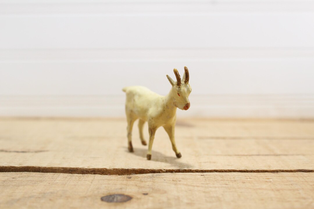 Putz Goat, Vintage Composition Germany Toy, Barnyard Animal, Cream ...