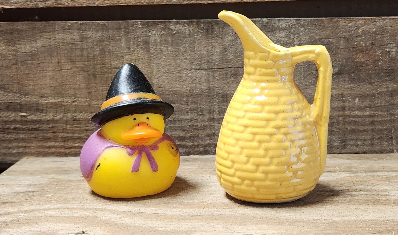 Niloak Art Pottery Yellow Brick Pattern Ewer, Vintage 1940 Mini ...