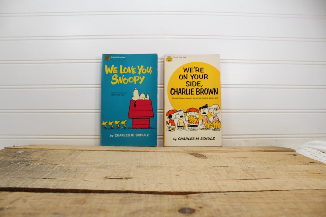 Fawcett Crest Books, Set of 2, We Love Snoopy and We're on Your Side ...