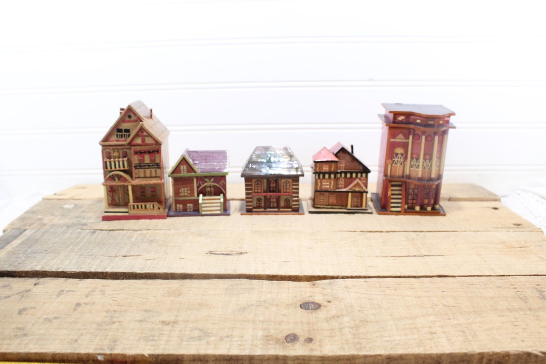 Straw Bamboo House Trinket Boxes, Set of 5, Crafted and Decorated ...