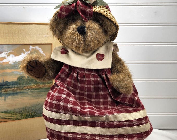 Boyds Collection Prudence Bearimore, Vintage: Jointed Bear in Gingham ...