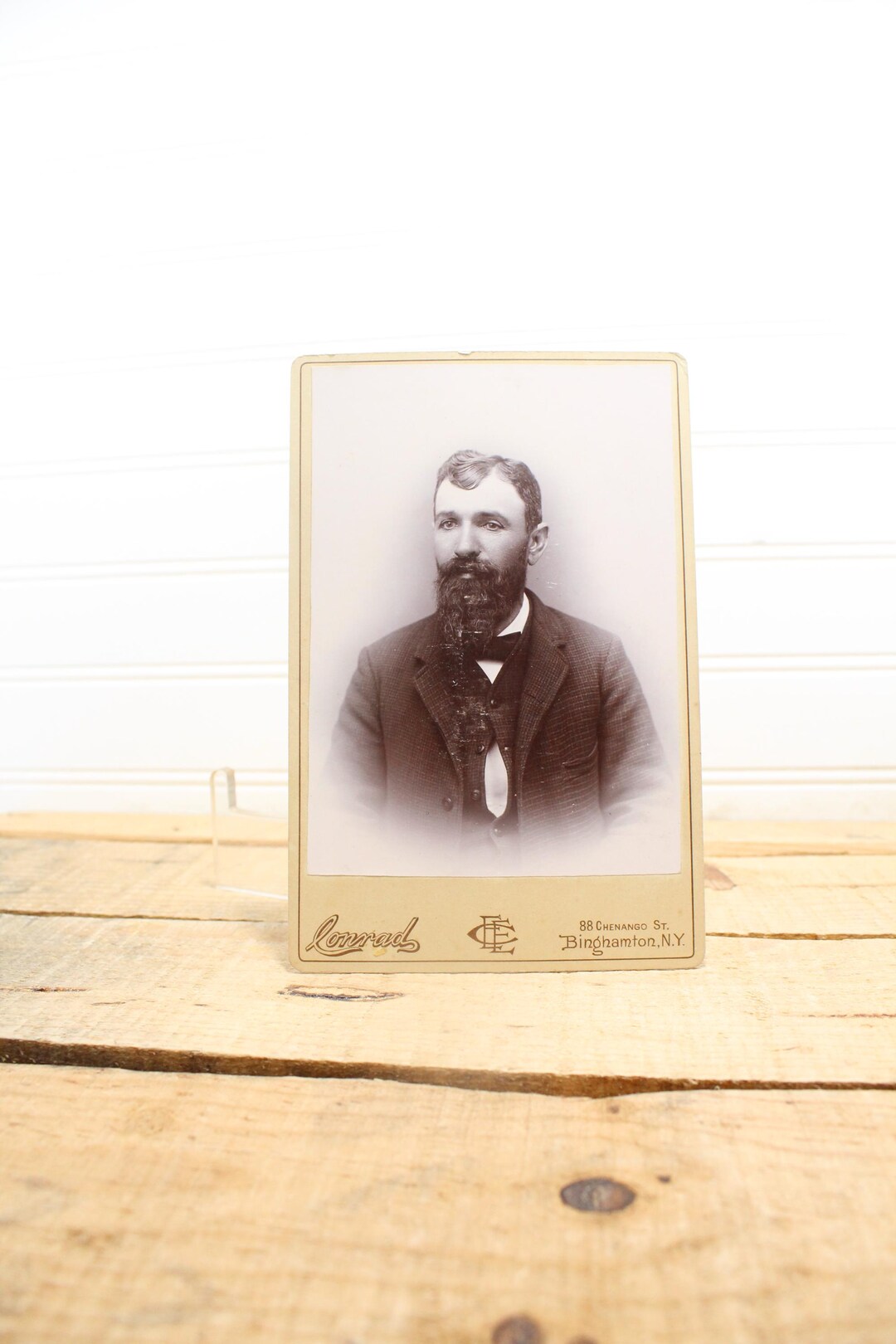 Cabinet Card - Man With a Beard, E.E. Conrad, Binghamton NY, 1880 ...