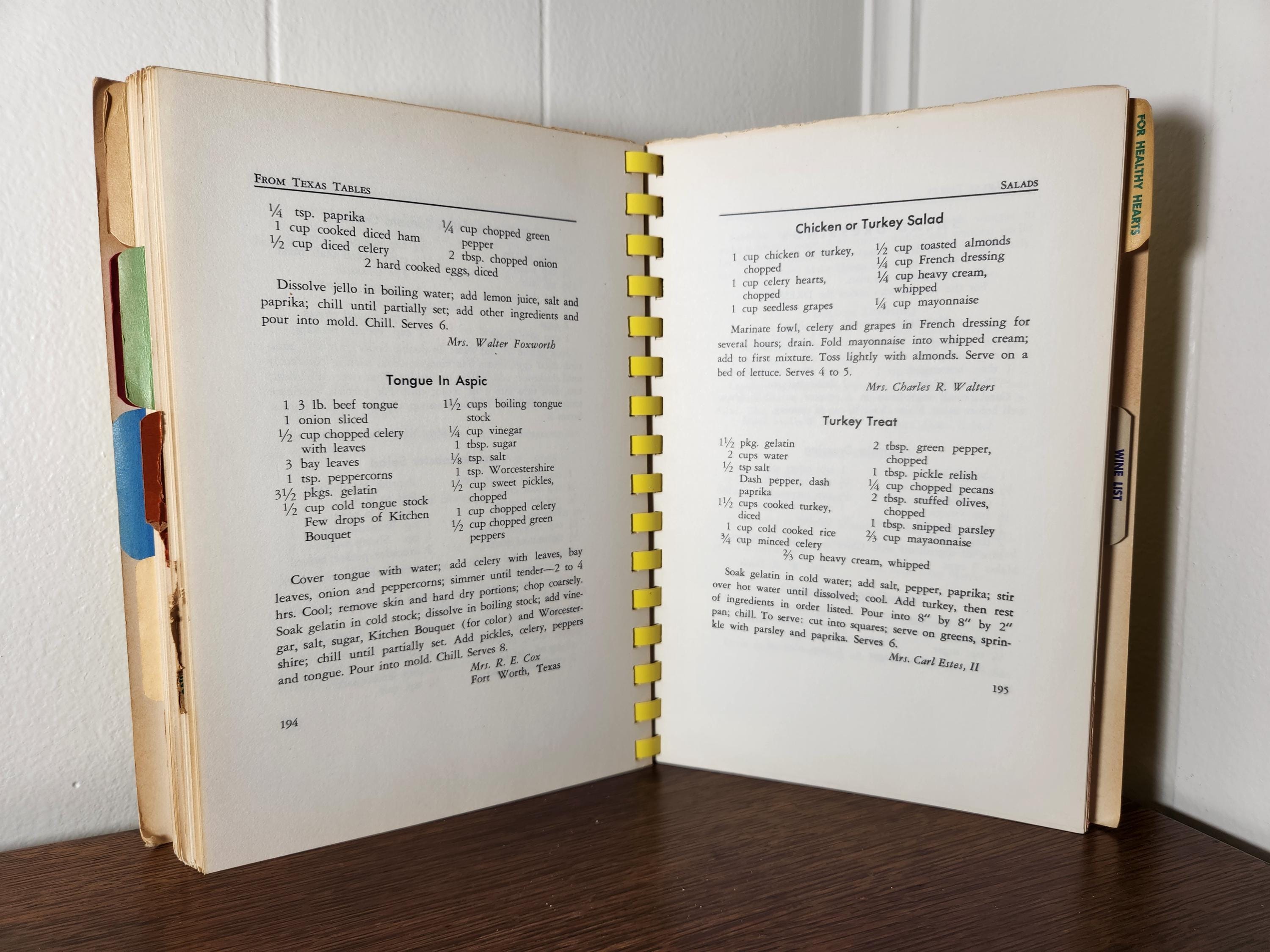 Cookbook - From Texas Tables, Gourmet Recipes, Junior League of Dallas ...