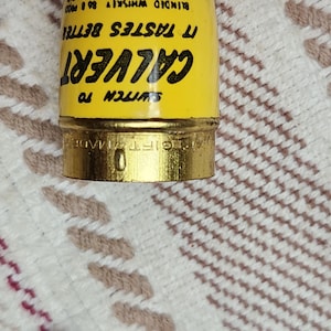 Calvert's Advertising Sewing Kit, Give Away, Yellow Metal Capsule With ...