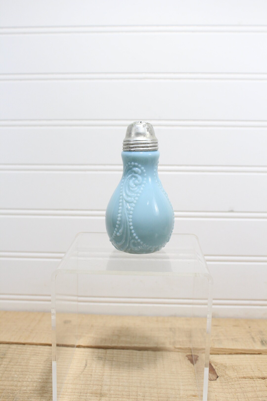 EAPG Gillinder and Son, 1897 Shaker 444, Aluminum Top, Stunning Blue ...