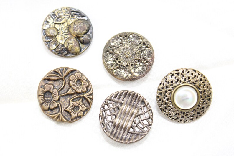 Button Antique Old Metal Button Superfin Paris Filigree - Etsy