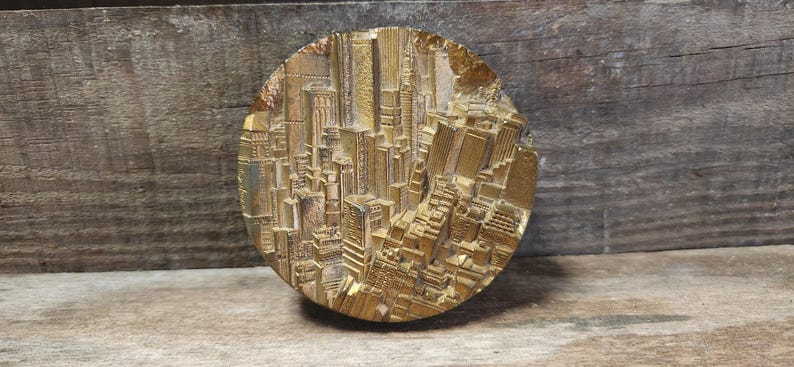 Bronze Medallion, Therese Dufresne, 1979 Br Flor New York City ...