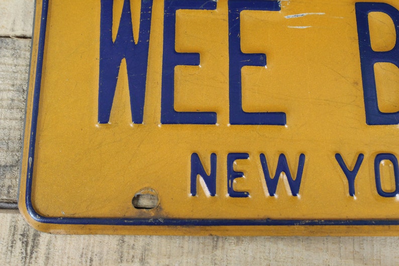 New York License Plate Custom Vanity Plate 1973-1986 WEE | Etsy