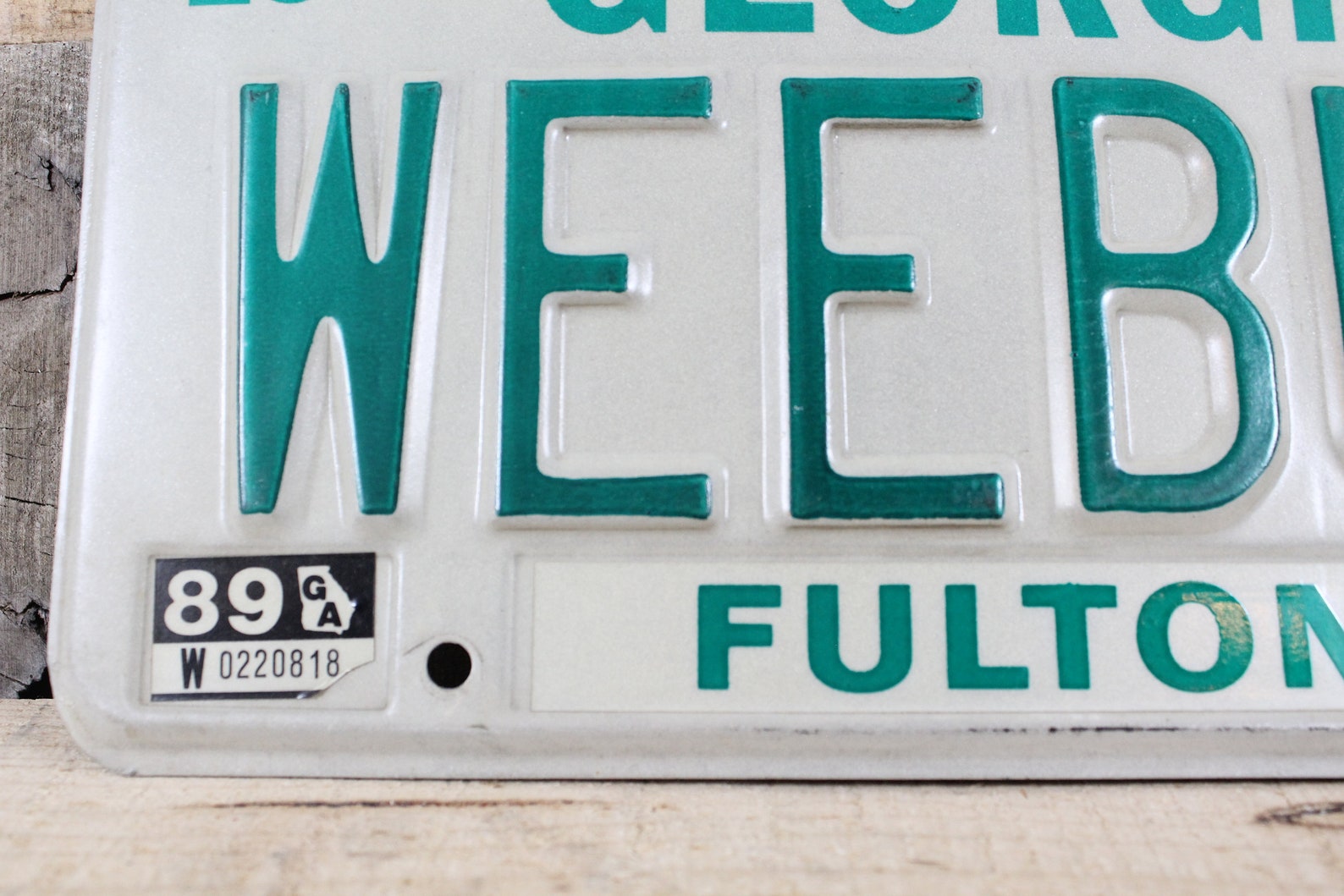 Georgia License Plate Custom Vanity Plate 1983 WEEBUG | Etsy