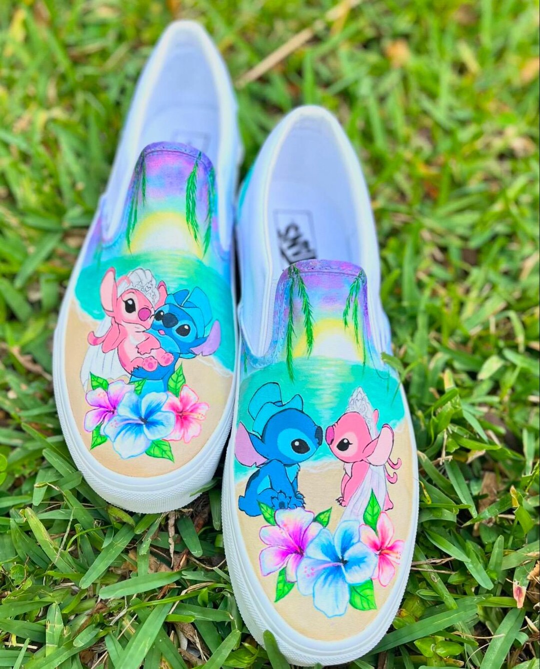 Custom Hand Painted Stitch Vans, Handpainted Shoes, Custom Shoes ...