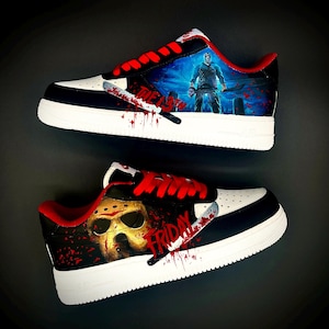 Custom Air Force 1’s, Custom Sneakers, Spooky Season Shoes, Custom ...