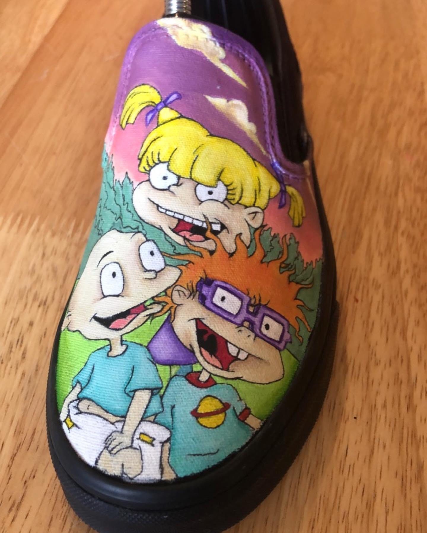 Custom Vans, Handpainted Shoes, Custom Cartoon Shoes, Painted Vans ...