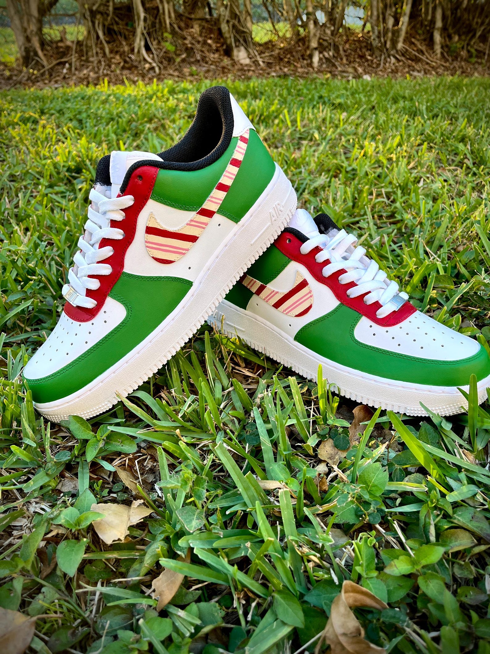 Custom Christmas AF1, Hand Painted Christmas Sneakers, Custom Shoes ...
