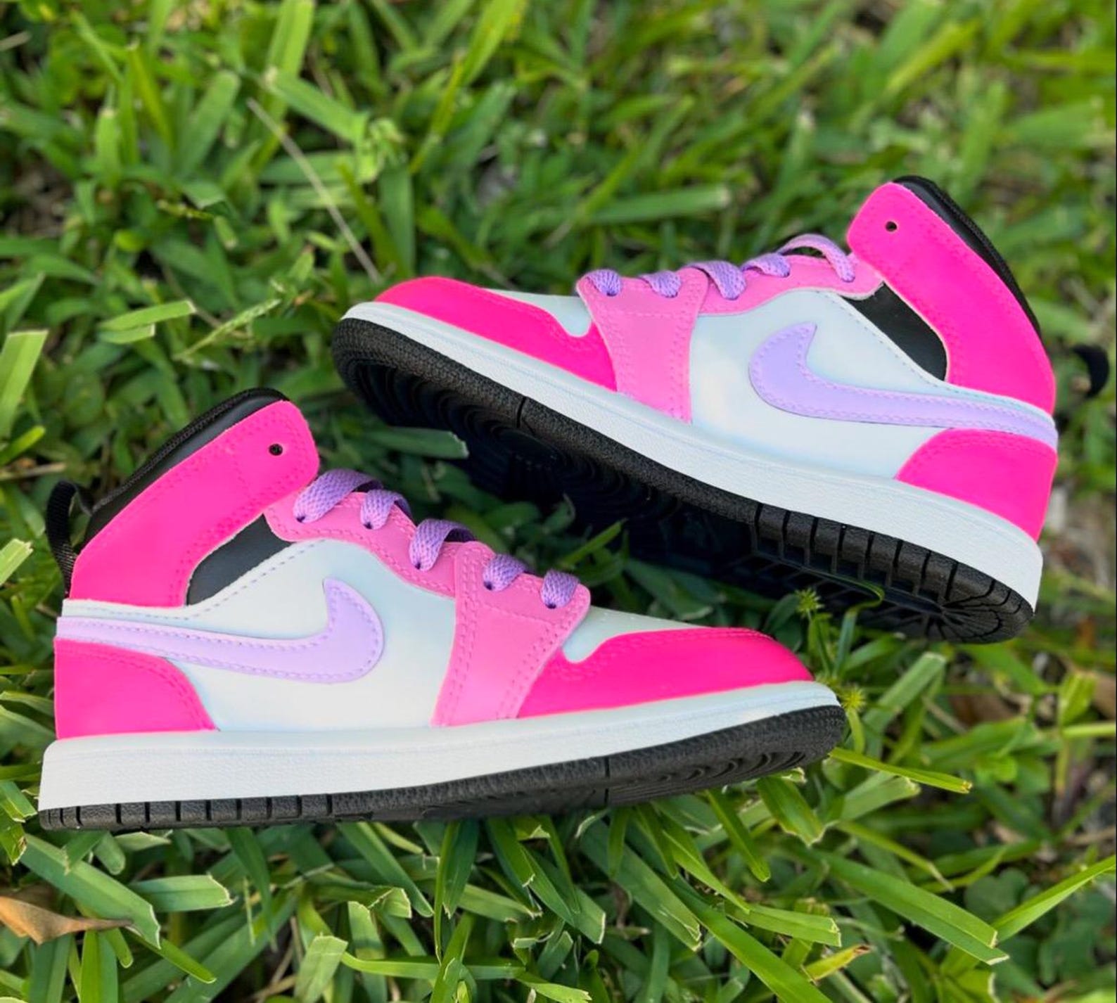 Custom Painted Jordan 1 Mid, Custom Jordans, Mario Jordan 1’s, Peach ...