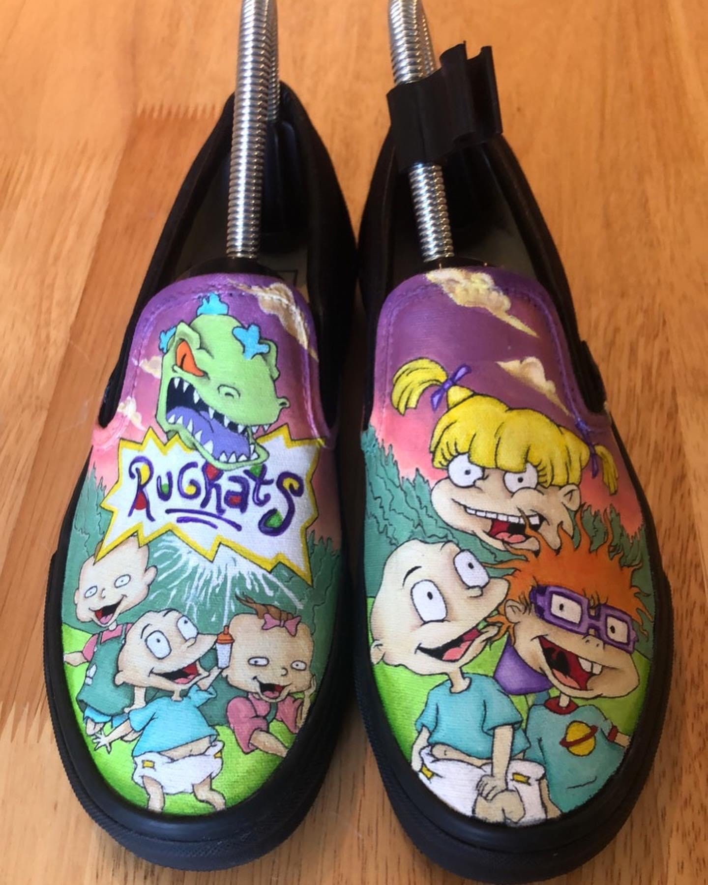 Custom Vans, Handpainted Shoes, Custom Cartoon Shoes, Painted Vans ...